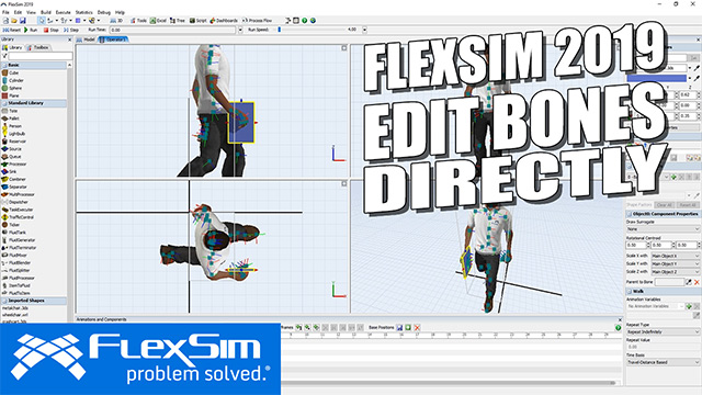 Animate 3D Shapes with Bones | FlexSim